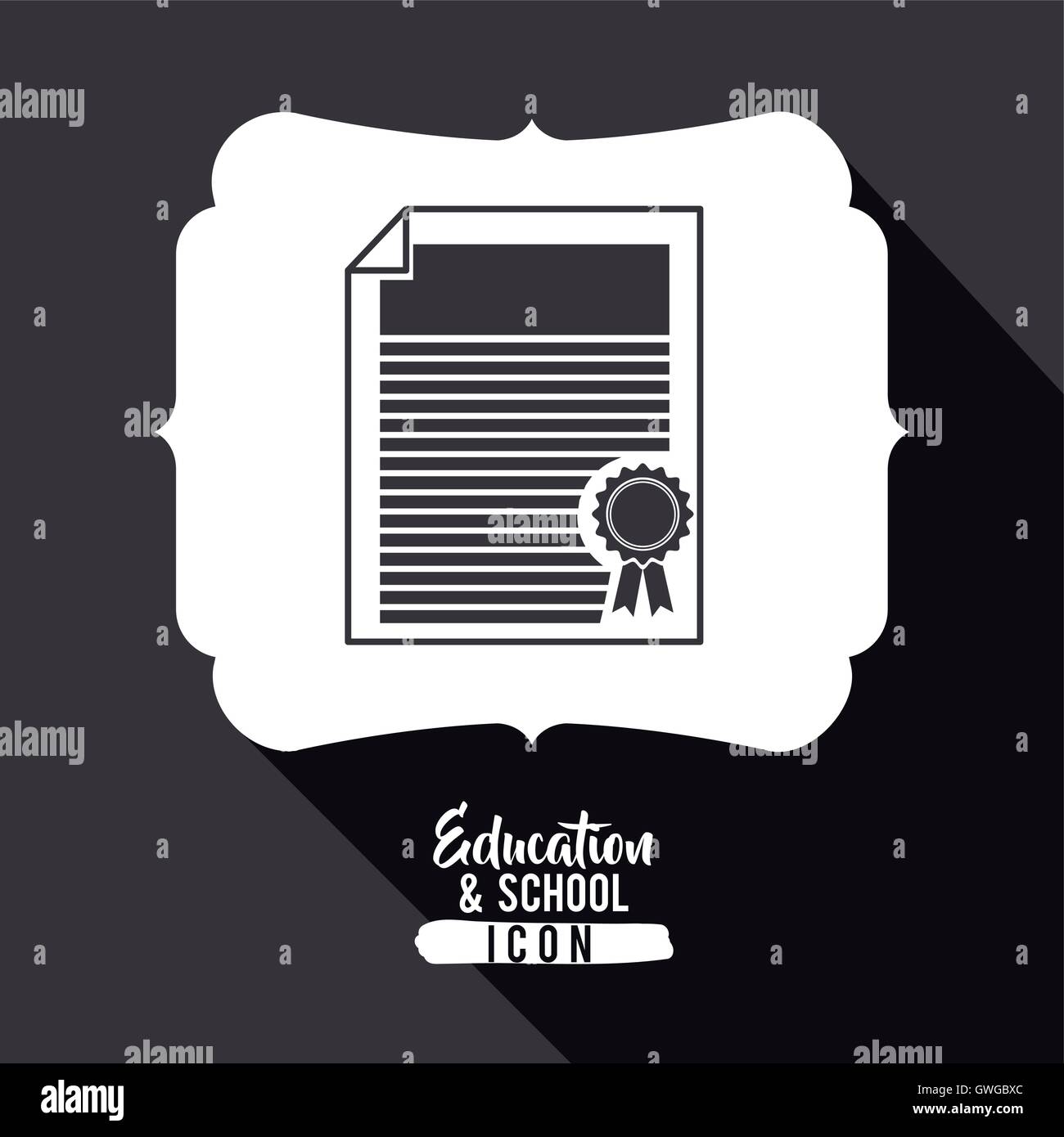 Diploma for school inside frame design Stock Vector Image & Art - Alamy