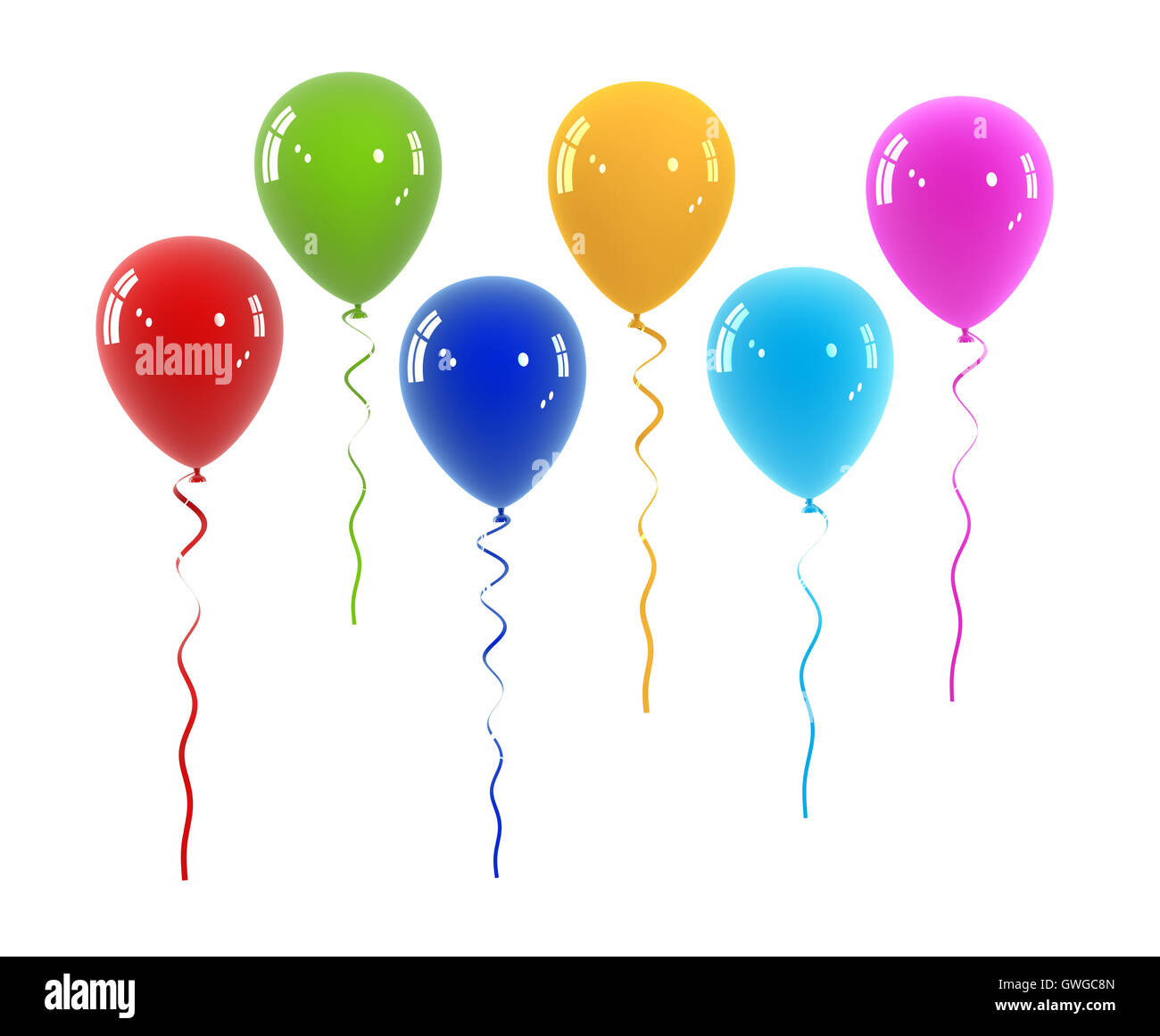 balloon concept 3d illustration Stock Photo - Alamy