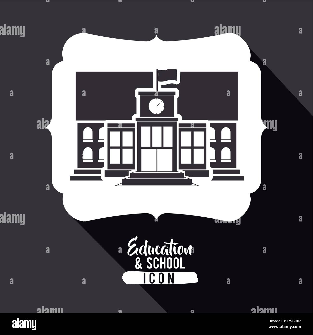 School building inside frame design Stock Vector Image & Art - Alamy