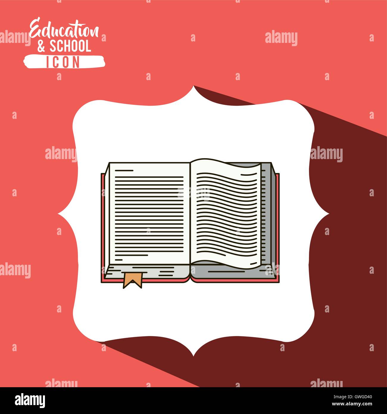 School book inside frame design Stock Vector Image & Art - Alamy