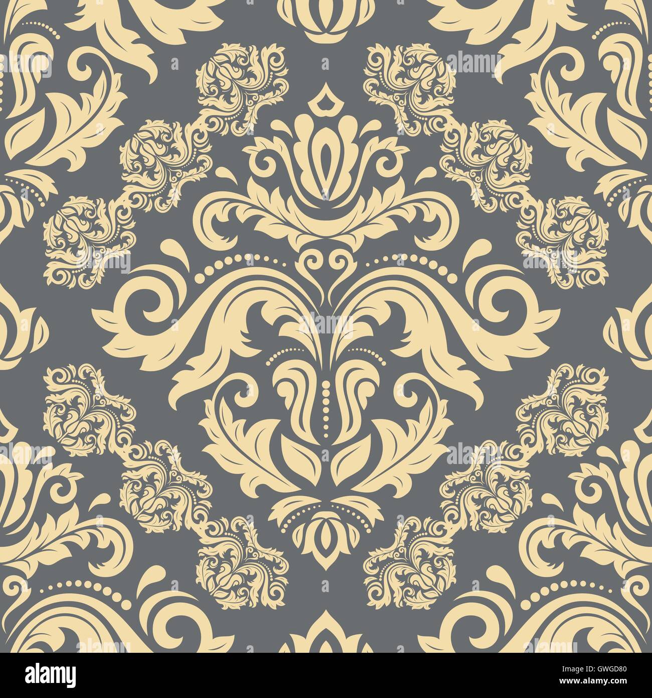 Seamless Vector Baroque Pattern Stock Vector Image & Art - Alamy