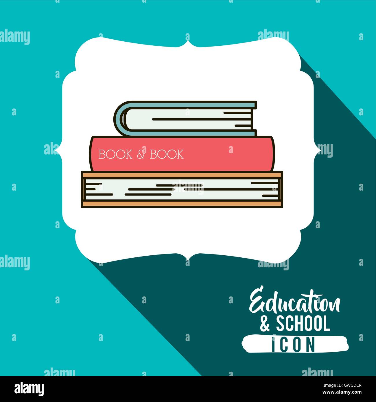 School book inside frame design Stock Vector Image & Art - Alamy