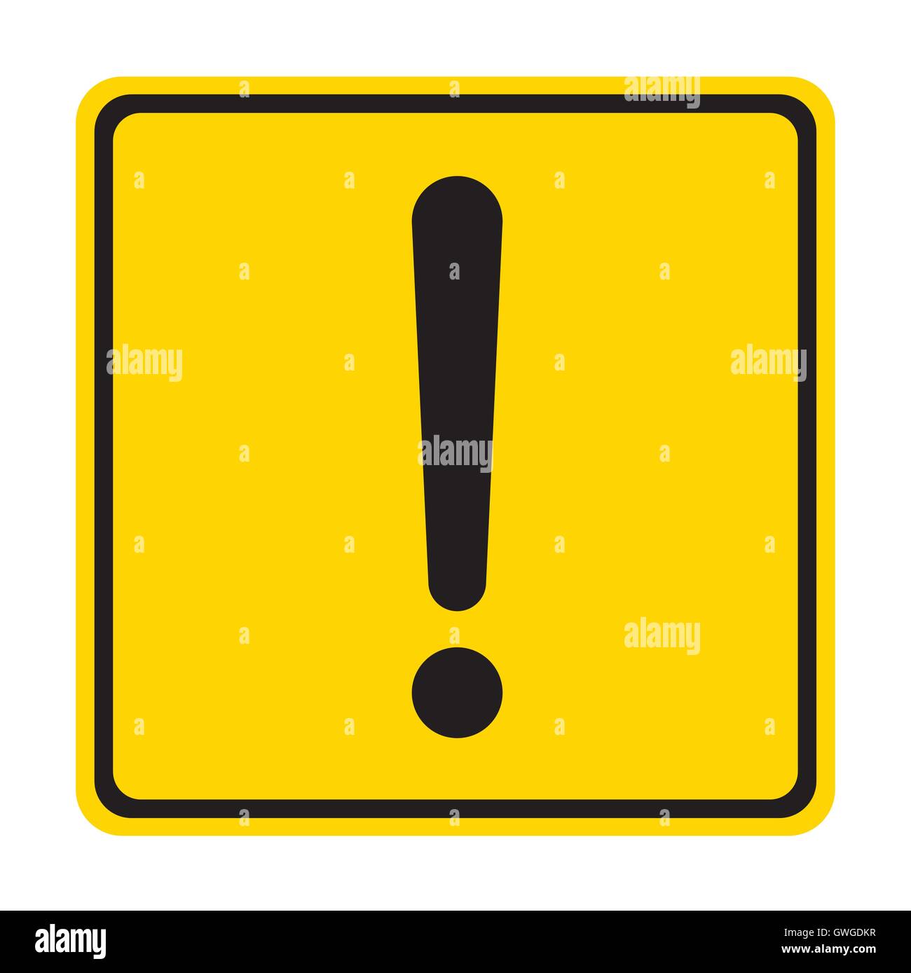 Yellow hazard triangle sign hi-res stock photography and images - Alamy