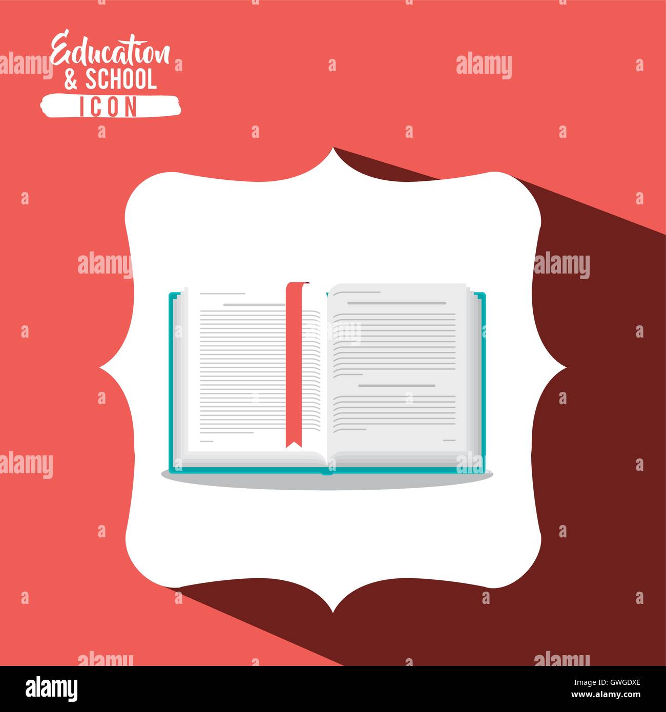 School book inside frame design Stock Vector Image & Art - Alamy