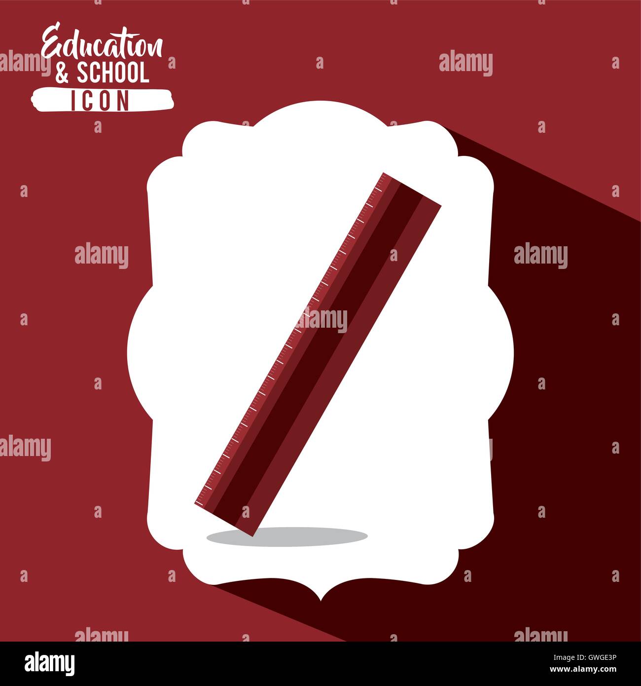 School ruler inside frame design Stock Vector Image & Art - Alamy