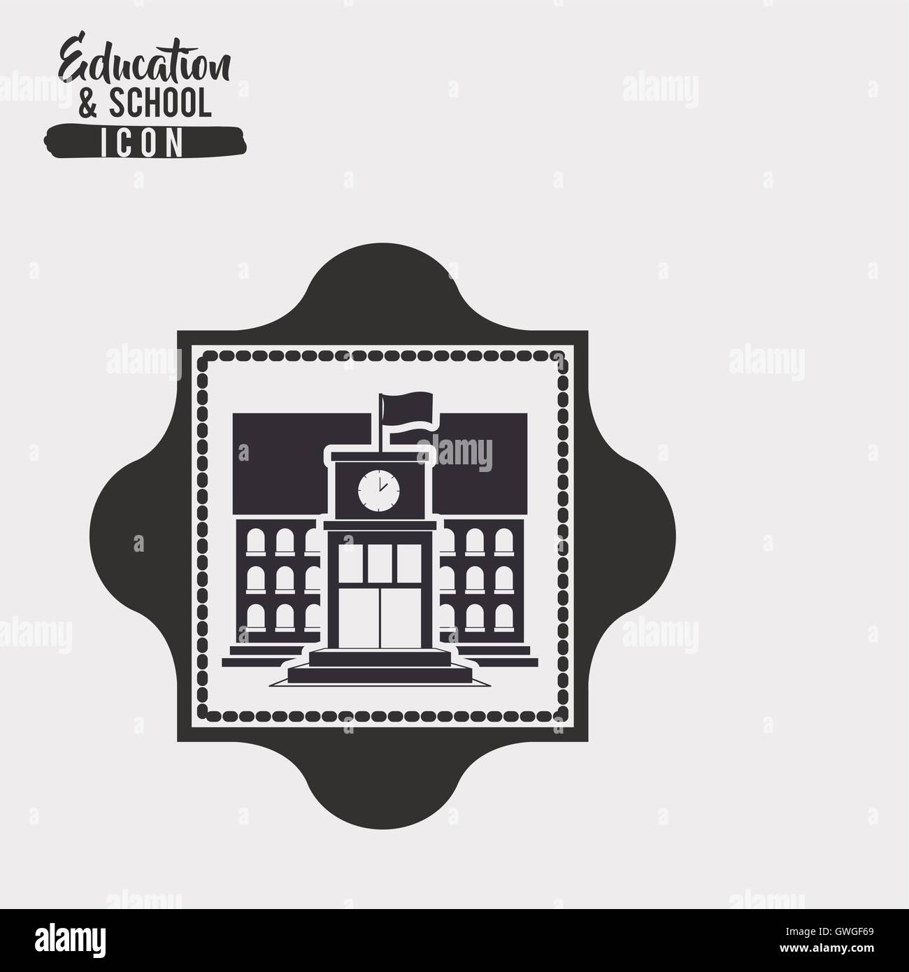 School building inside frame design Stock Vector Image & Art - Alamy