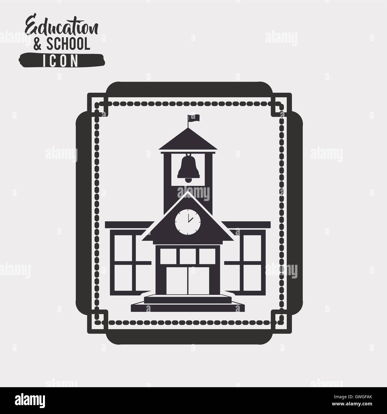 School building inside frame design Stock Vector Image & Art - Alamy