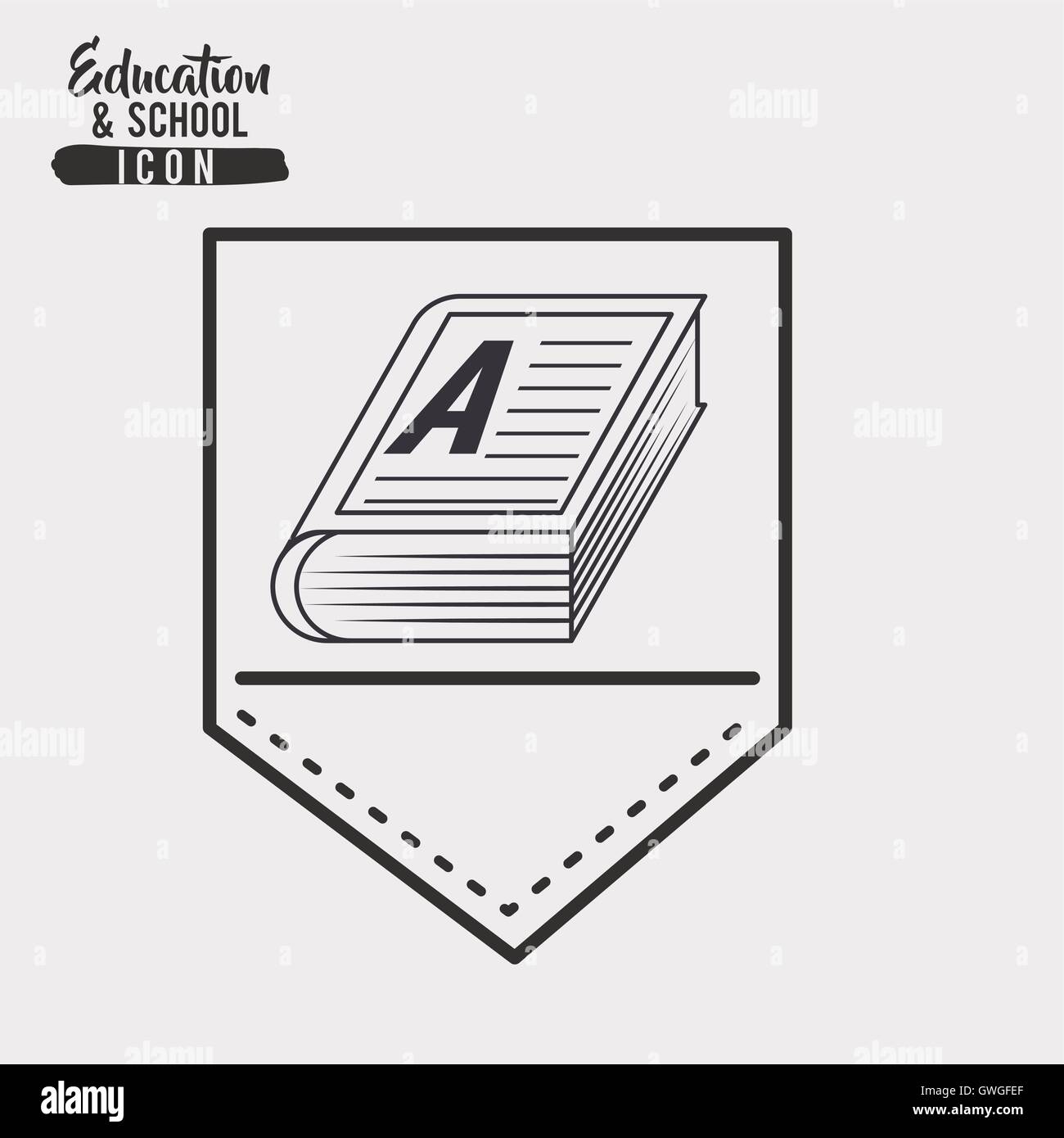 School book inside frame design Stock Vector Image & Art - Alamy