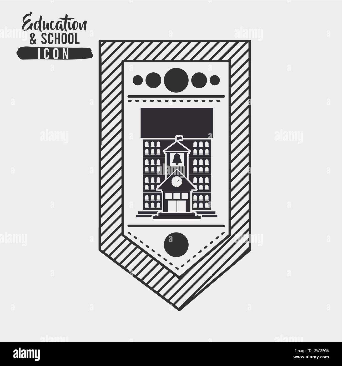 School building inside frame design Stock Vector Image & Art - Alamy