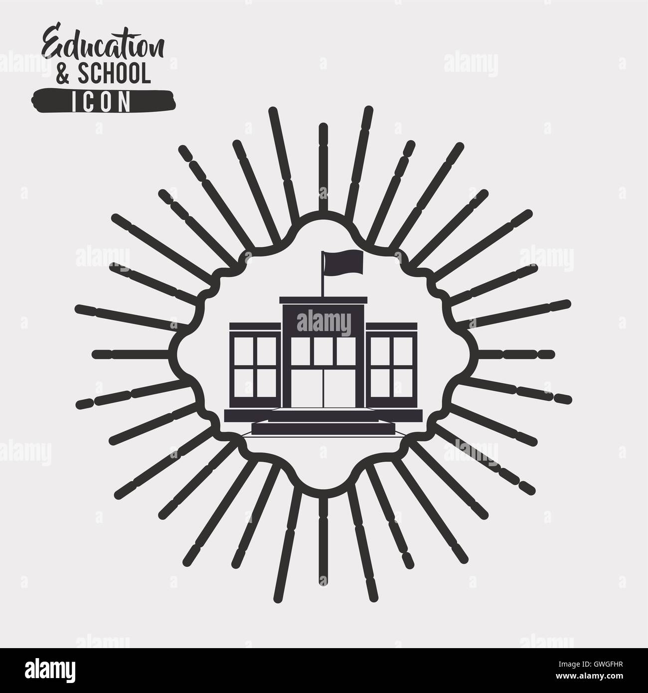 School building inside frame design Stock Vector Image & Art - Alamy