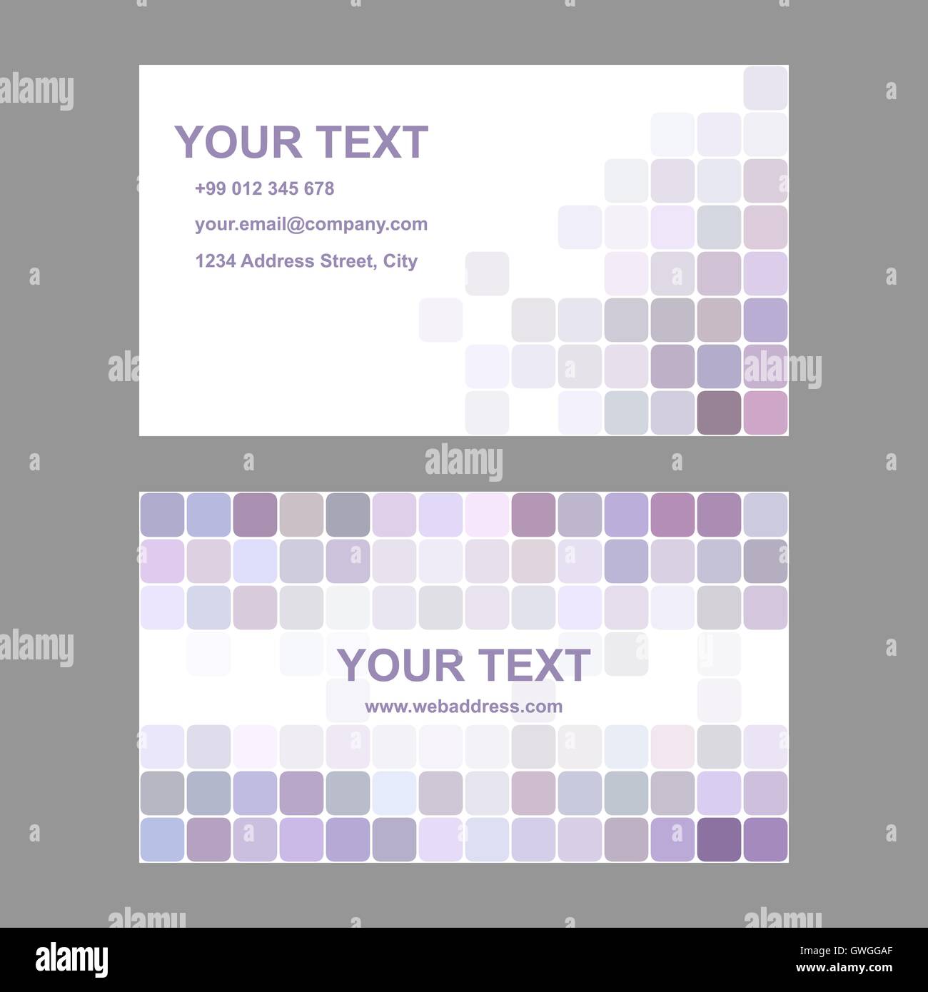 Light purple business card template design Stock Vector Image & Art - Alamy