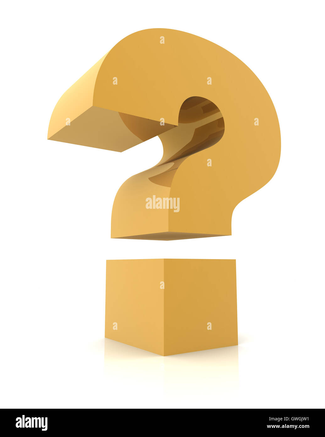 question mark concept 3d illustration Stock Photo - Alamy