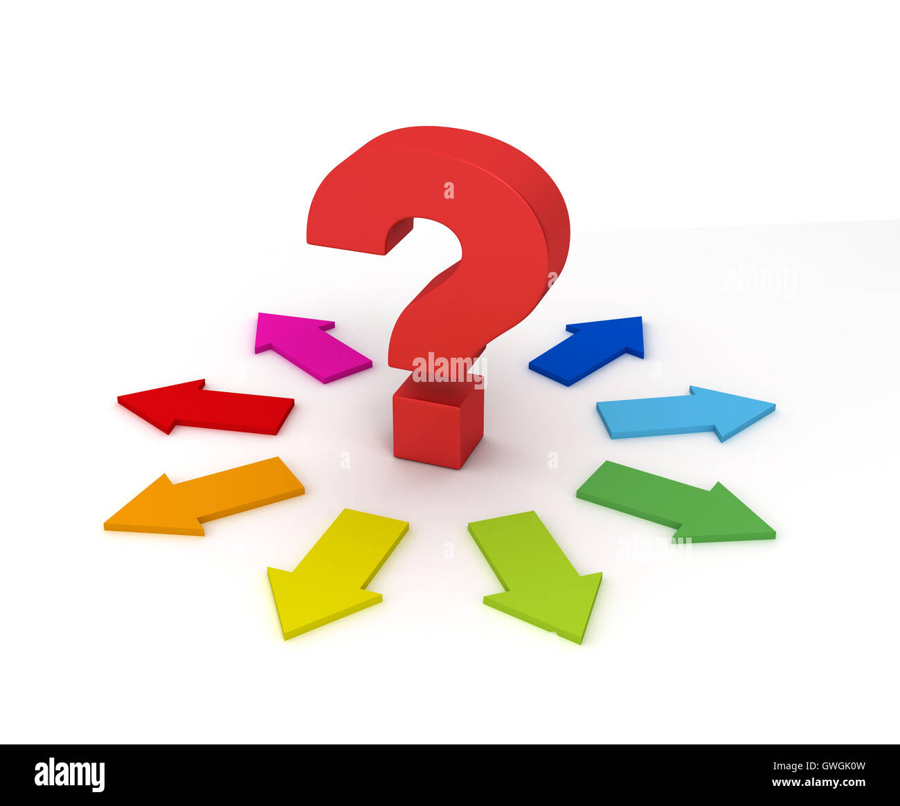 question mark 3d illustration Stock Photo - Alamy