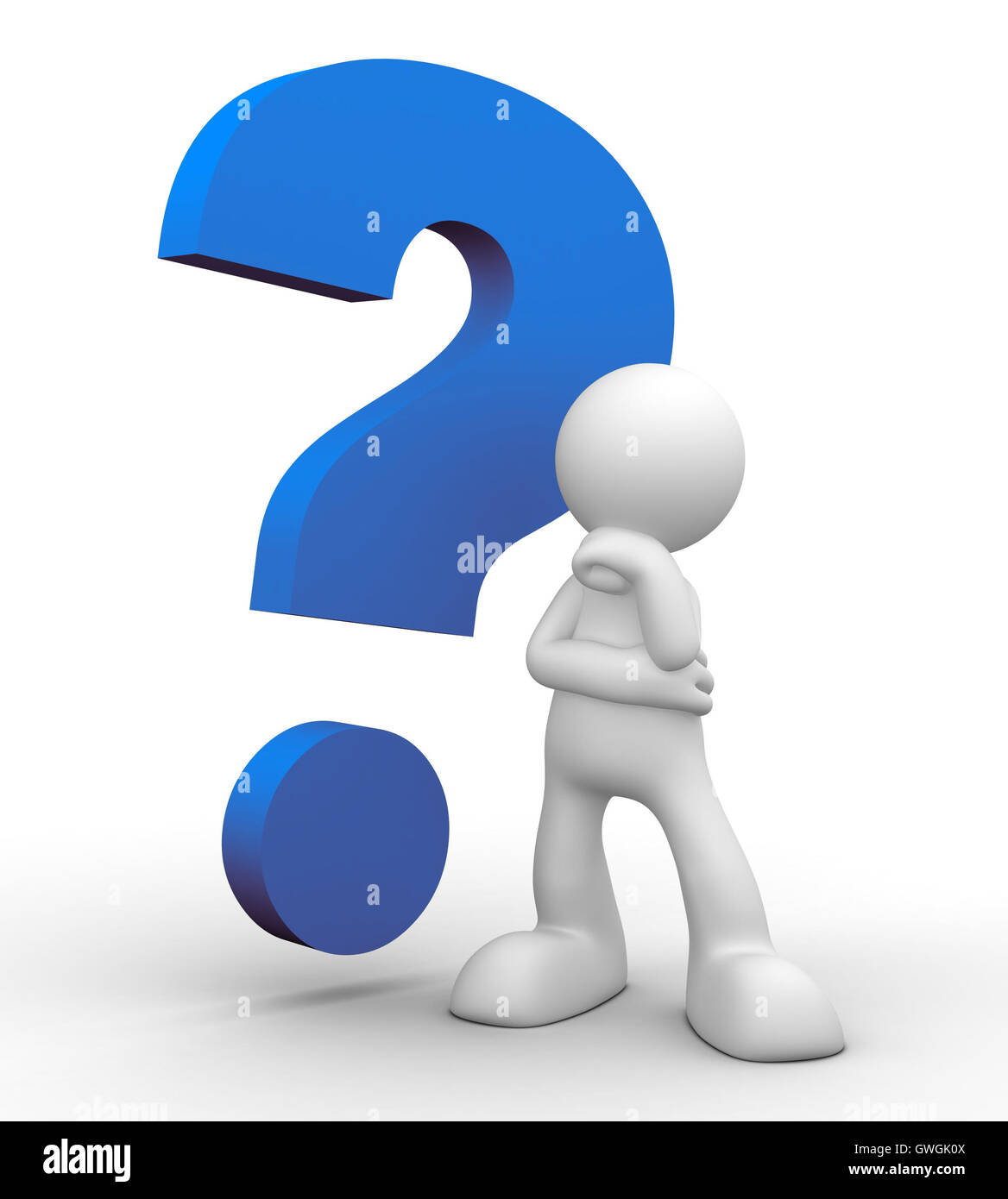3d Man Question Mark High Resolution Stock Photography and Images - Alamy