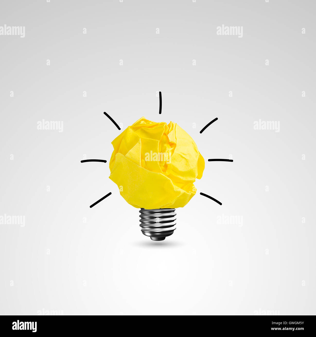 Light bulb the big idea concept, Innovative lamp Stock Photo - Alamy