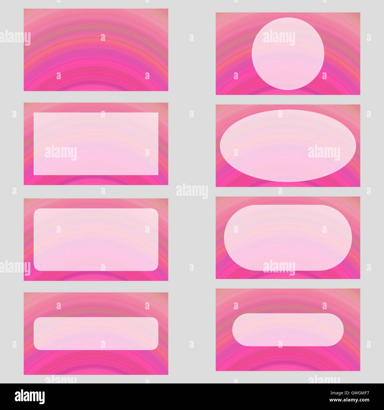 Pink digital art business card template design set Stock Vector Image ...