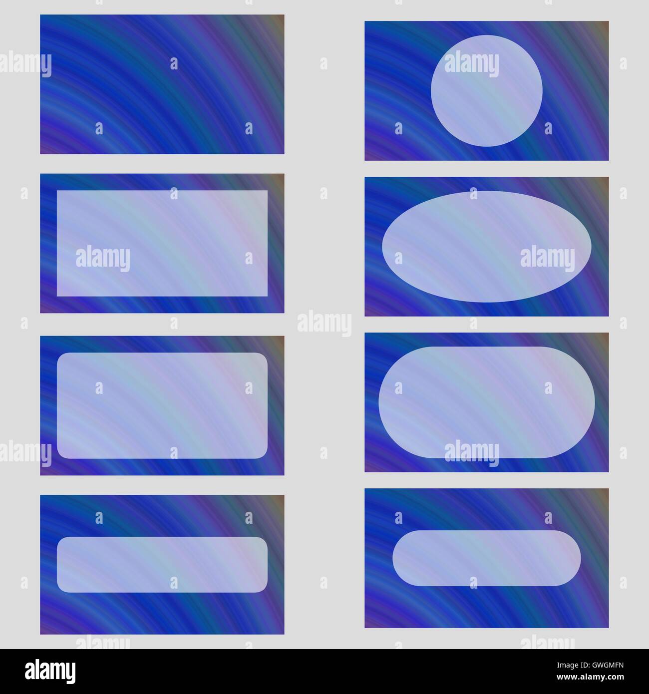 Blue abstract business card frame template set Stock Vector Image & Art ...