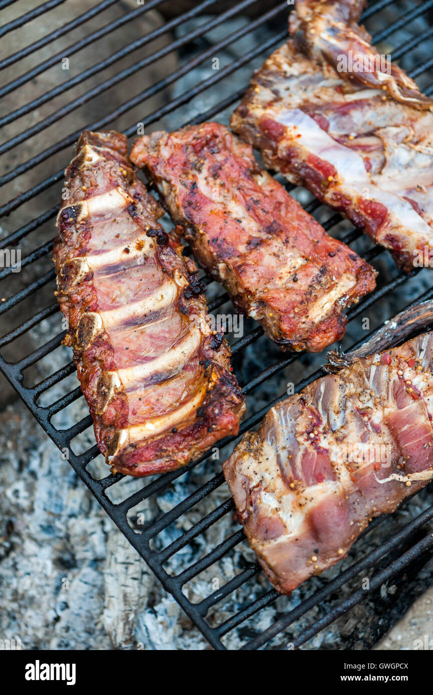 Barbecue pork ribs Stock Photo - Alamy