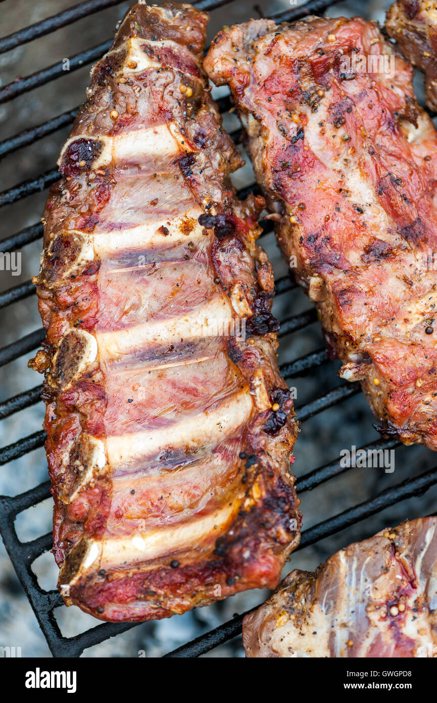 Barbecue pork ribs Stock Photo - Alamy