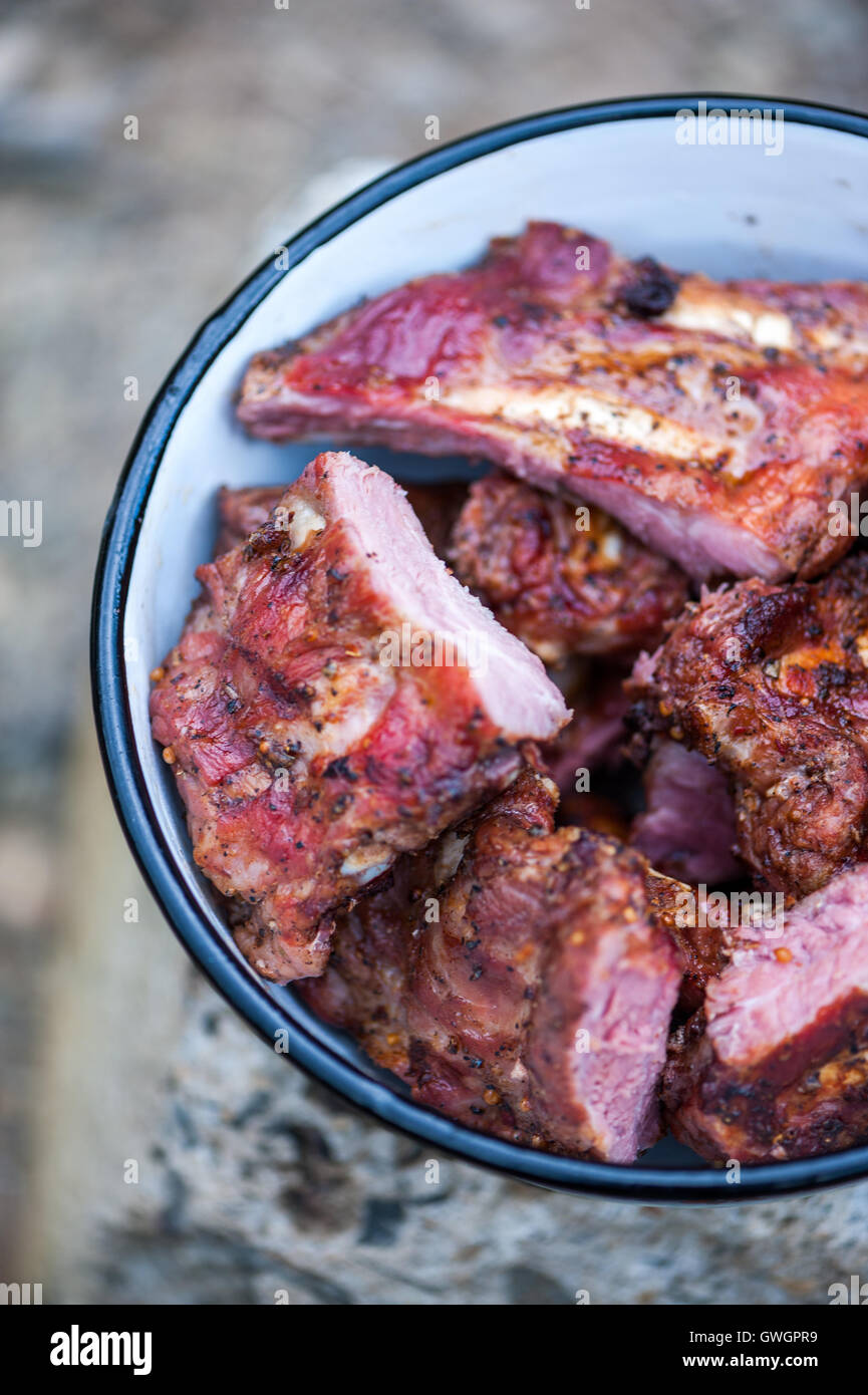 Barbecue pork ribs Stock Photo - Alamy