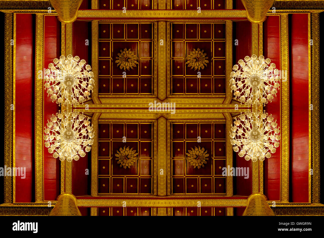 the architecture of the roof structure and the illumination of the ...