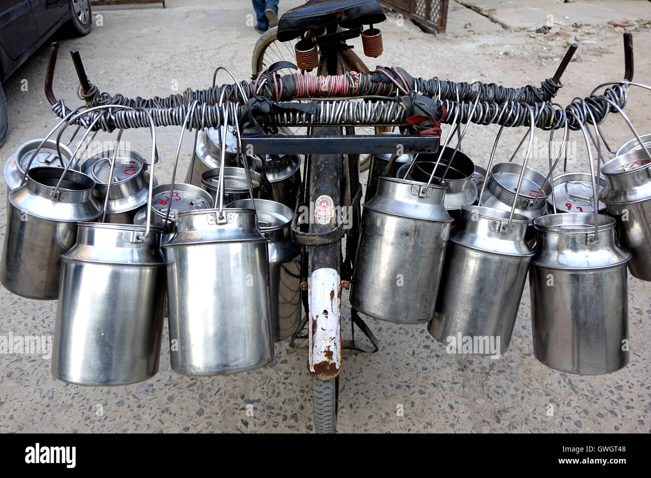 Indian Milk Delivery High Resolution Stock Photography and Images - Alamy
