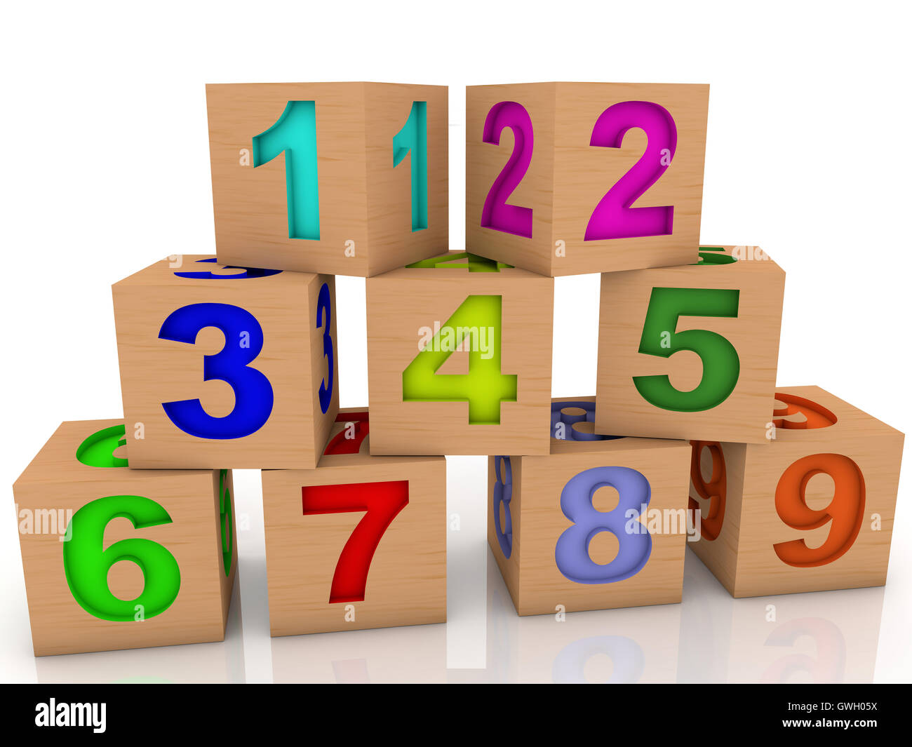 Toy cubes with letters and numbers Stock Photo - Alamy