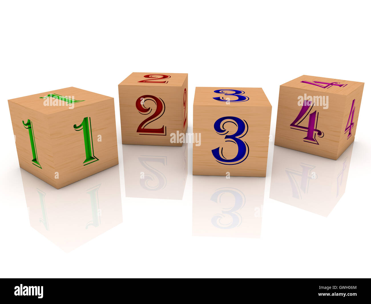Wooden cubes Cut Out Stock Images & Pictures - Alamy