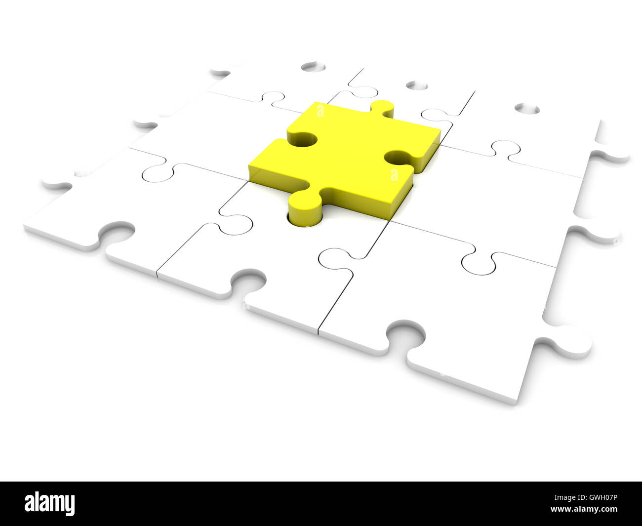 Yellow puzzle Cut Out Stock Images & Pictures - Alamy