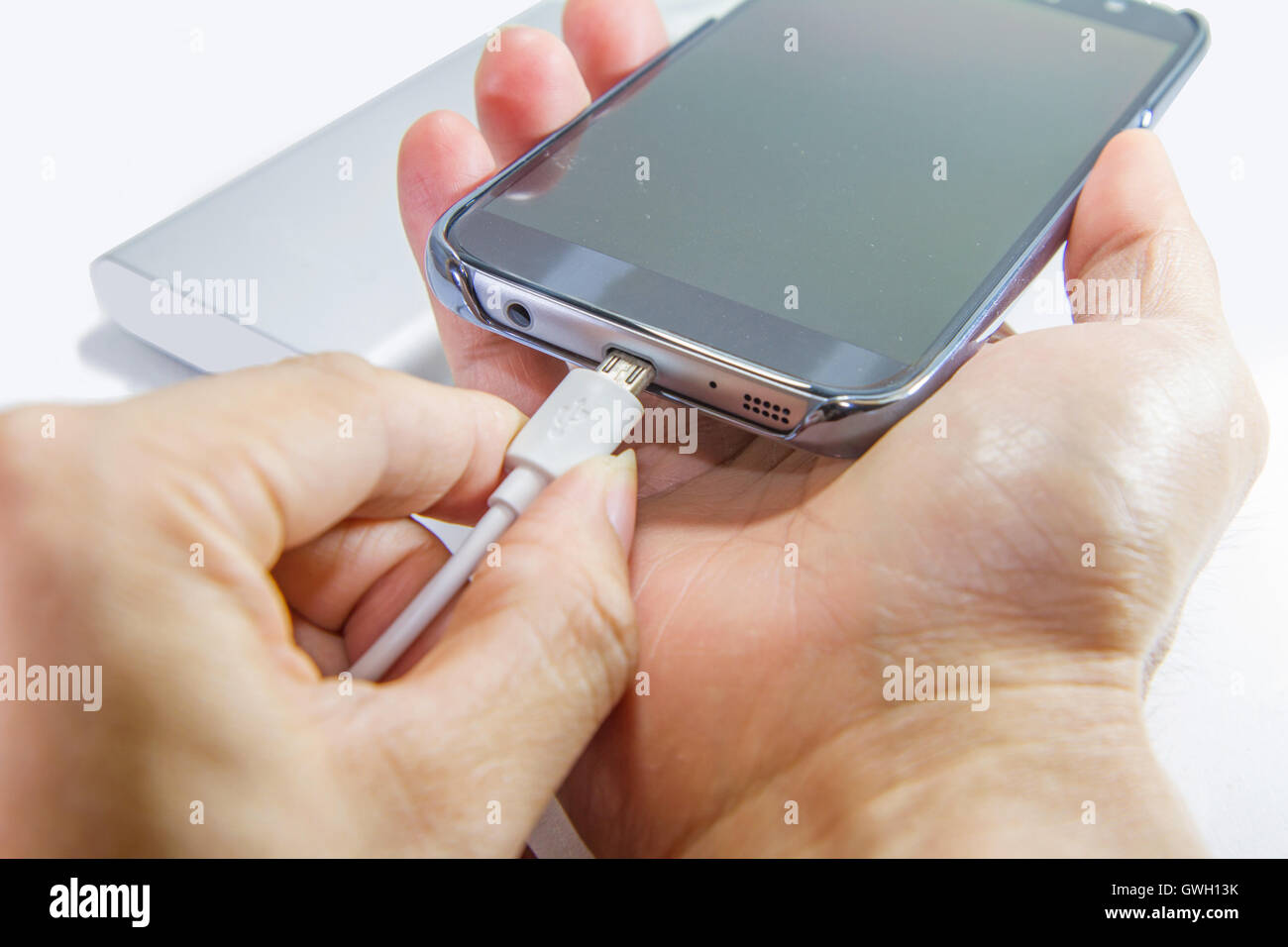 charging the smart phone Stock Photo - Alamy