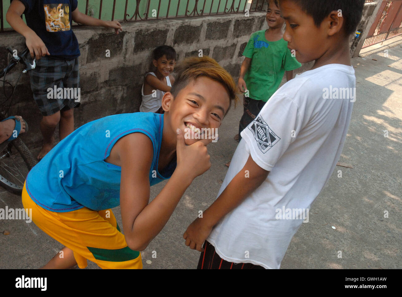 Smiling boy, Manila, Philippines Stock Photo - Alamy