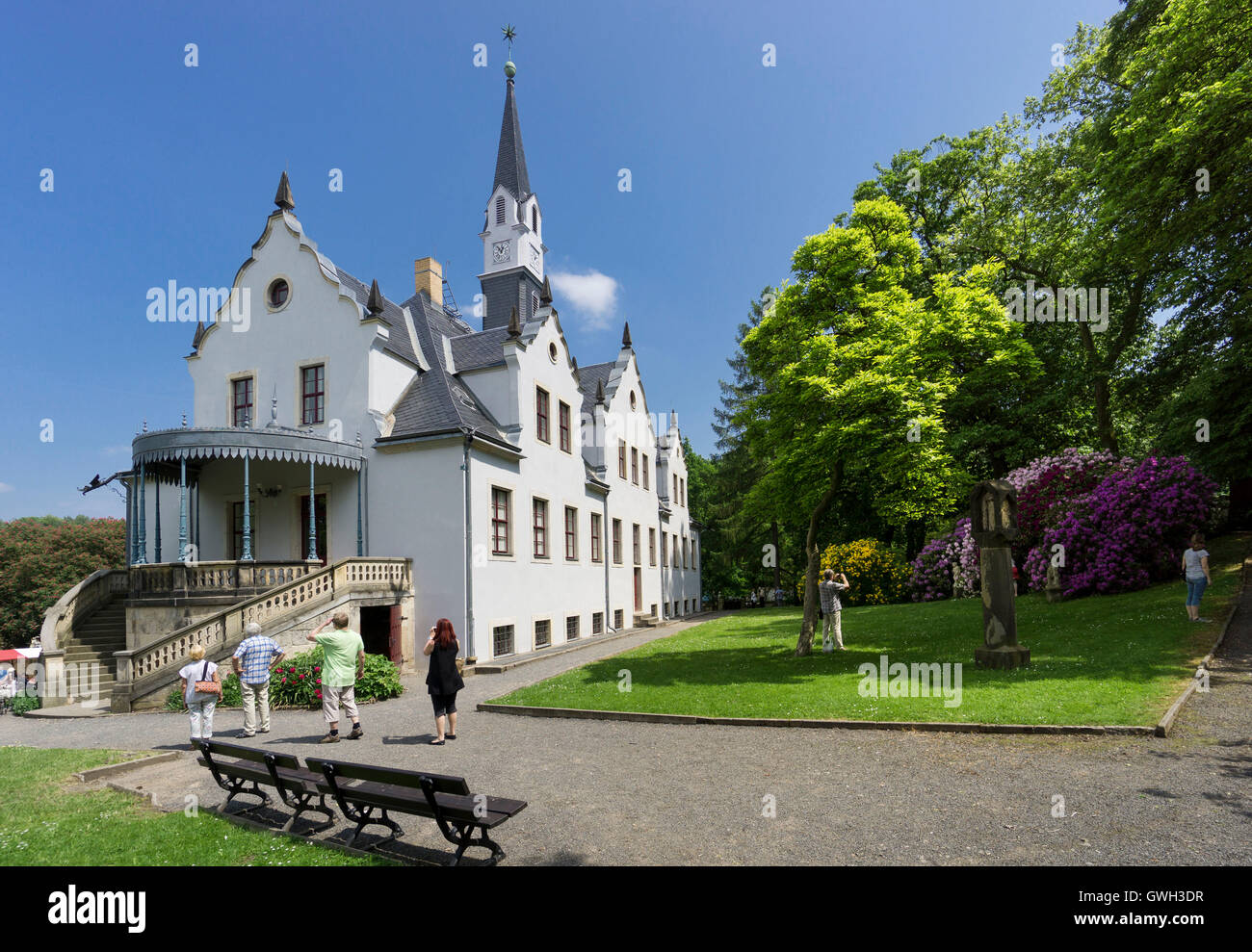 Freital, Schloss und Park in Freital Burgk Stock Photo - Alamy
