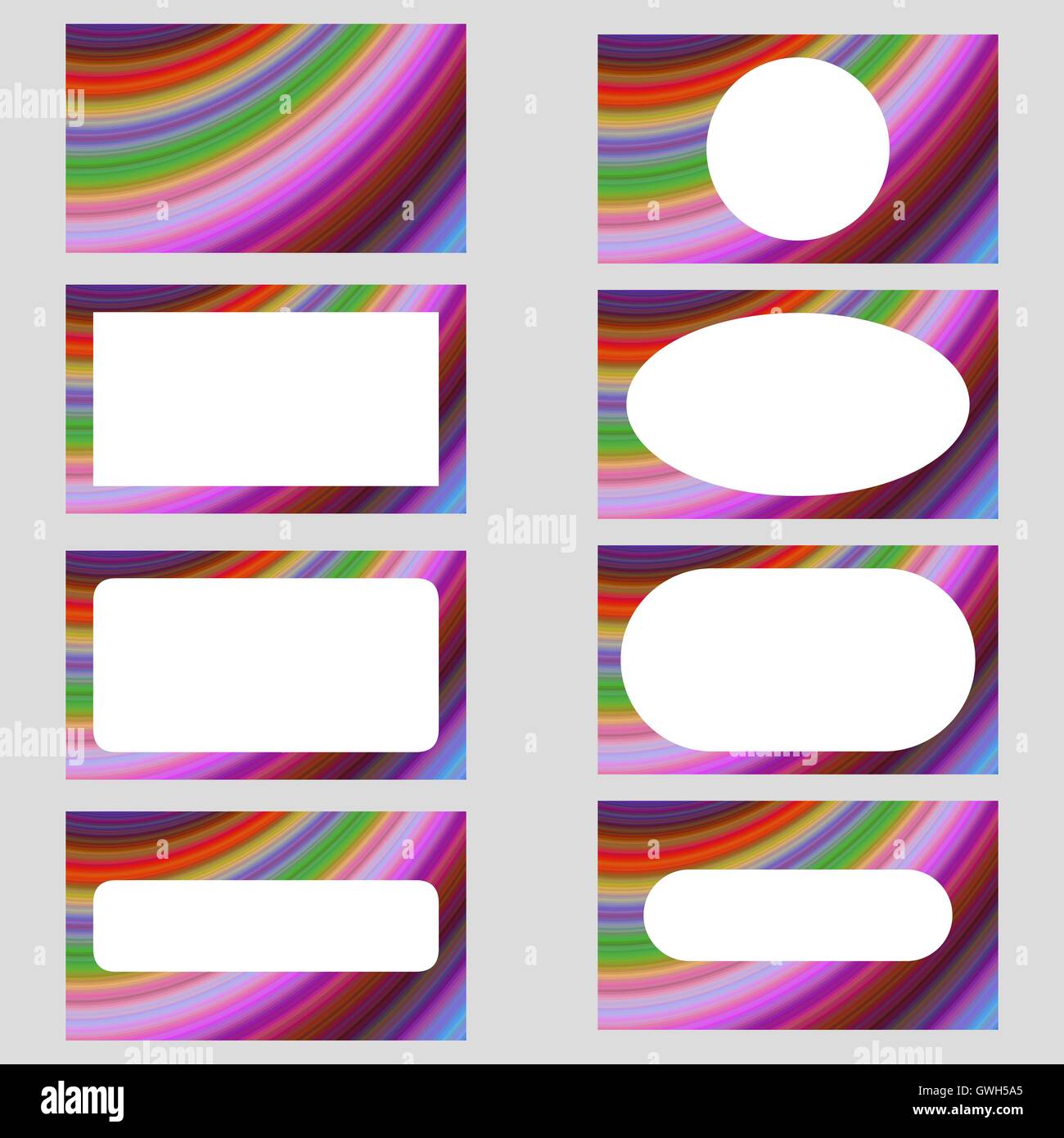 Multicolored curved design business card set Stock Vector Image & Art ...