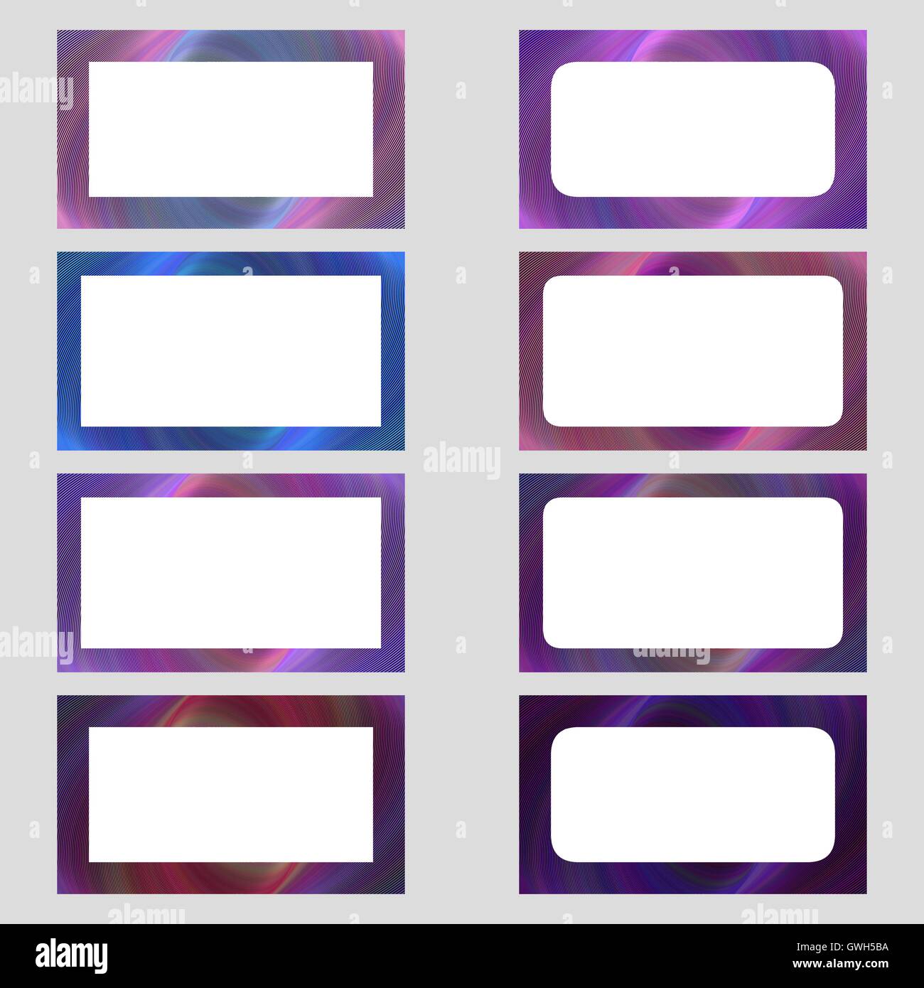 Colored digital art business card frame set Stock Vector Image & Art ...