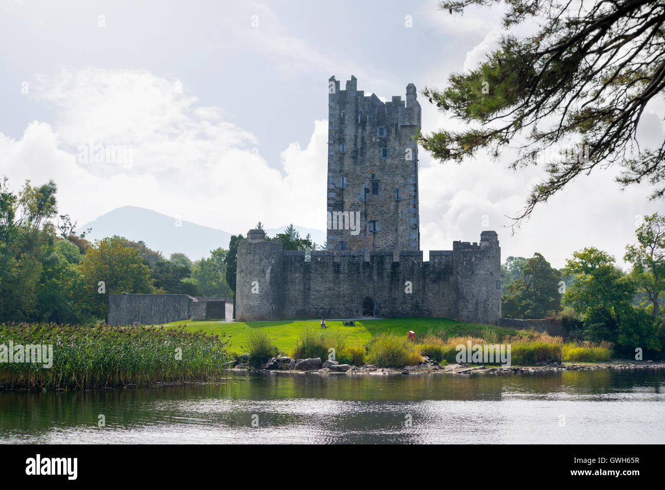 ross castle on the lakes of killarney in county kerry ireland on the ...