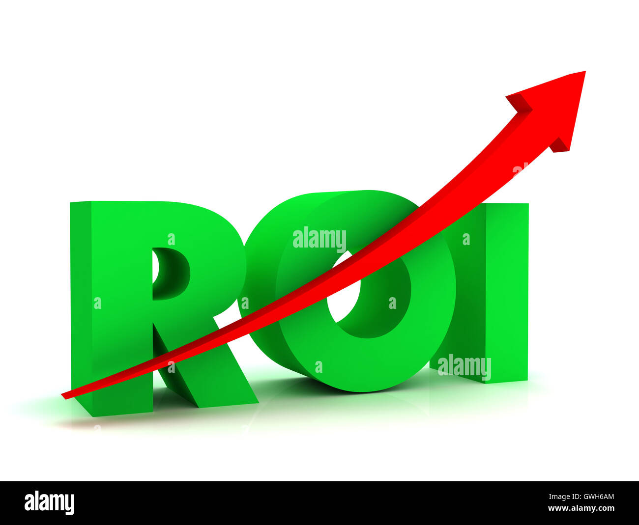 return on investment roi concept 3d illustration Stock Photo - Alamy