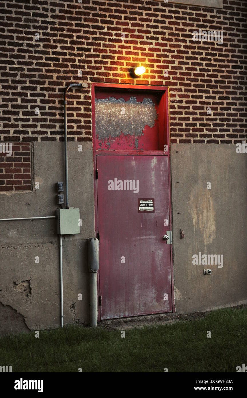 Light over the red door Stock Photo - Alamy