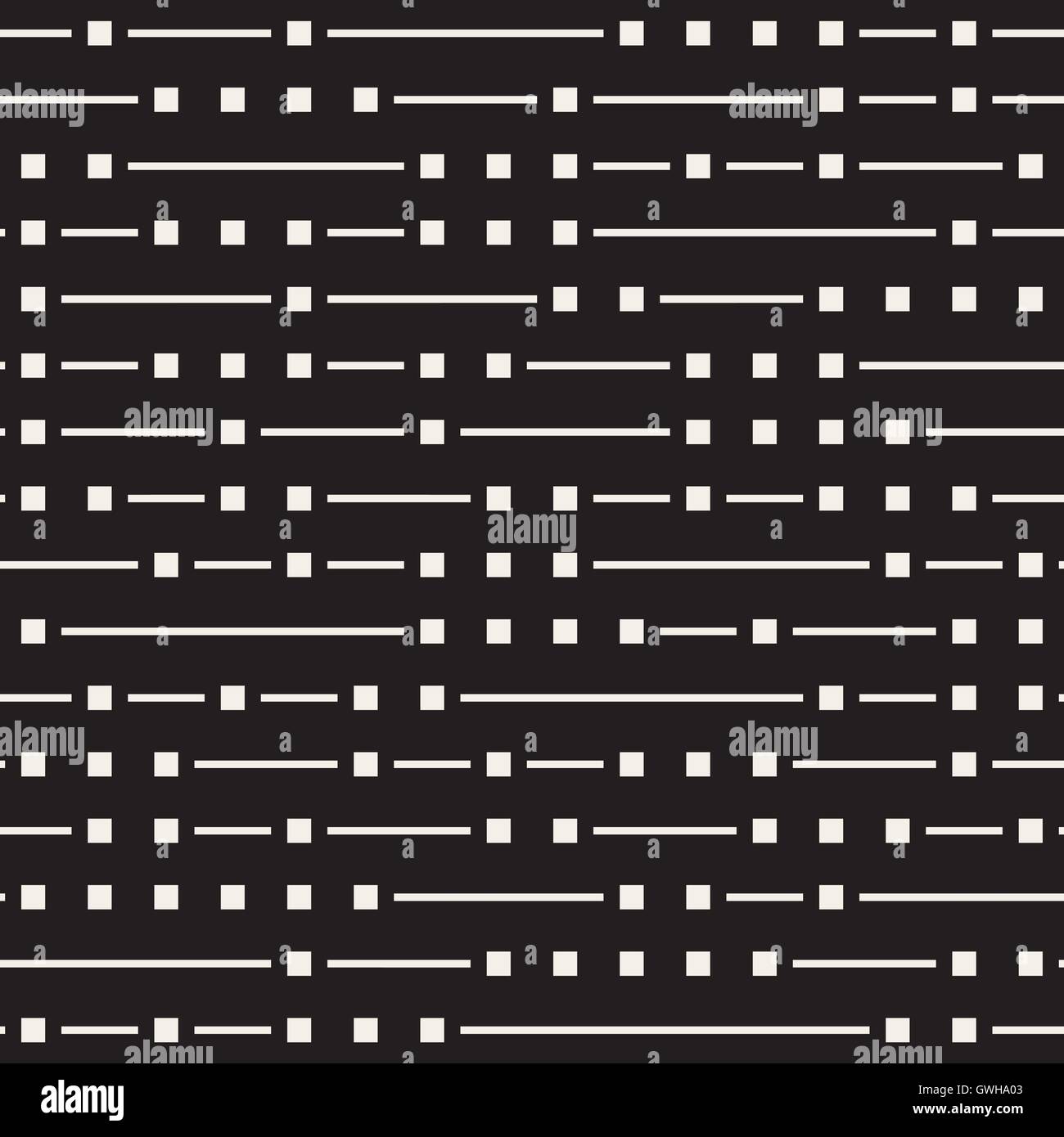 Vector Seamless Black And White Irregular Horizontal Lines Pattern ...