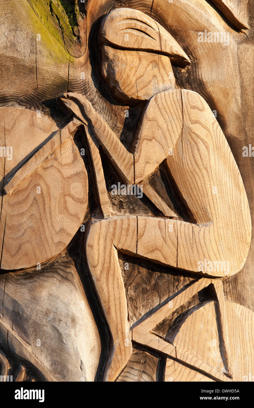Carving in a treer in Harrogate to mark the Tour de France visiting in ...