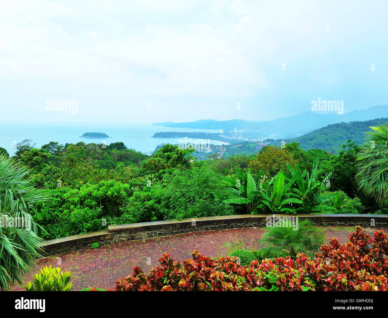 Bird eye view of Phuket viewpoint, Thailand Stock Photo - Alamy
