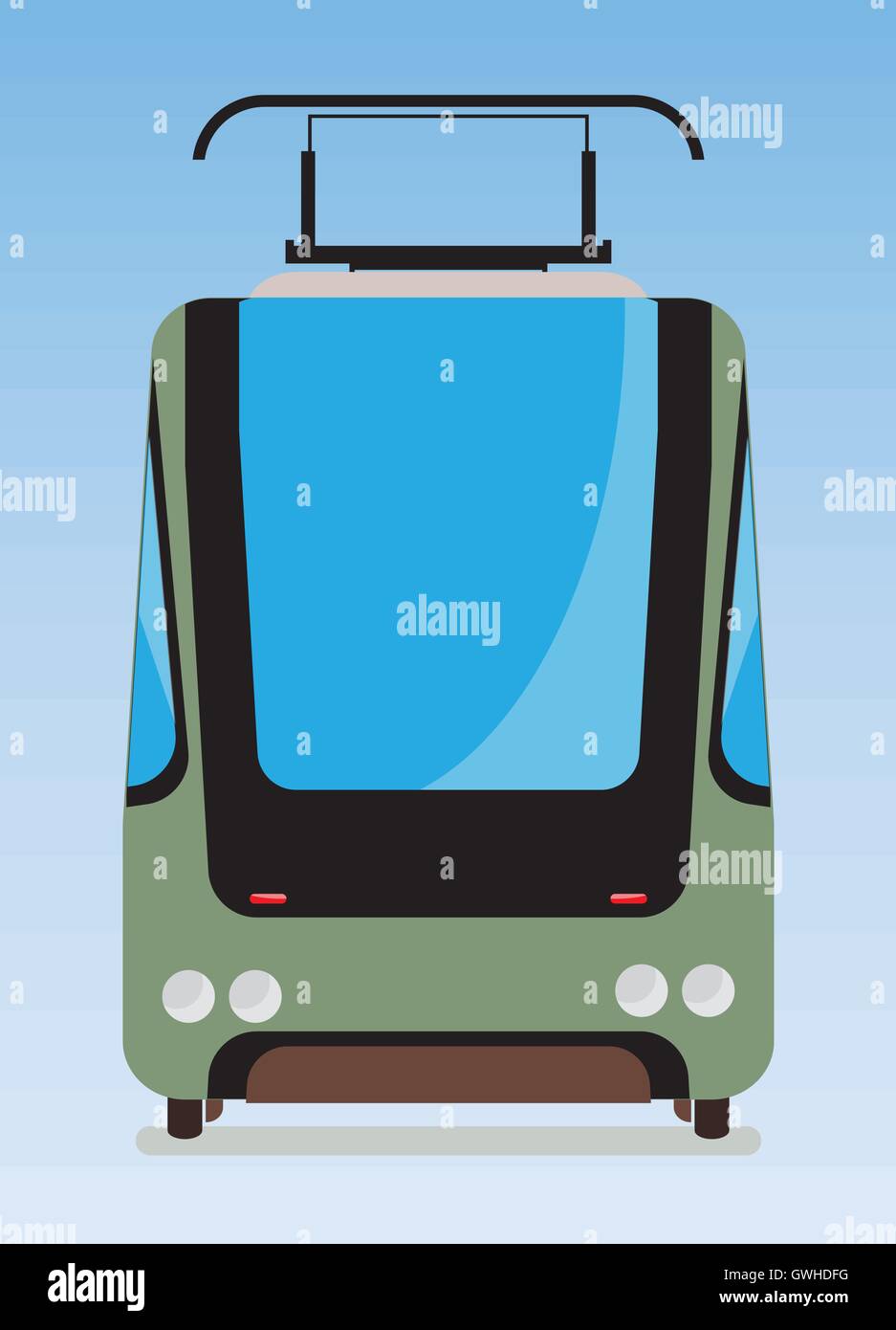Tram front view Stock Vector Images - Alamy