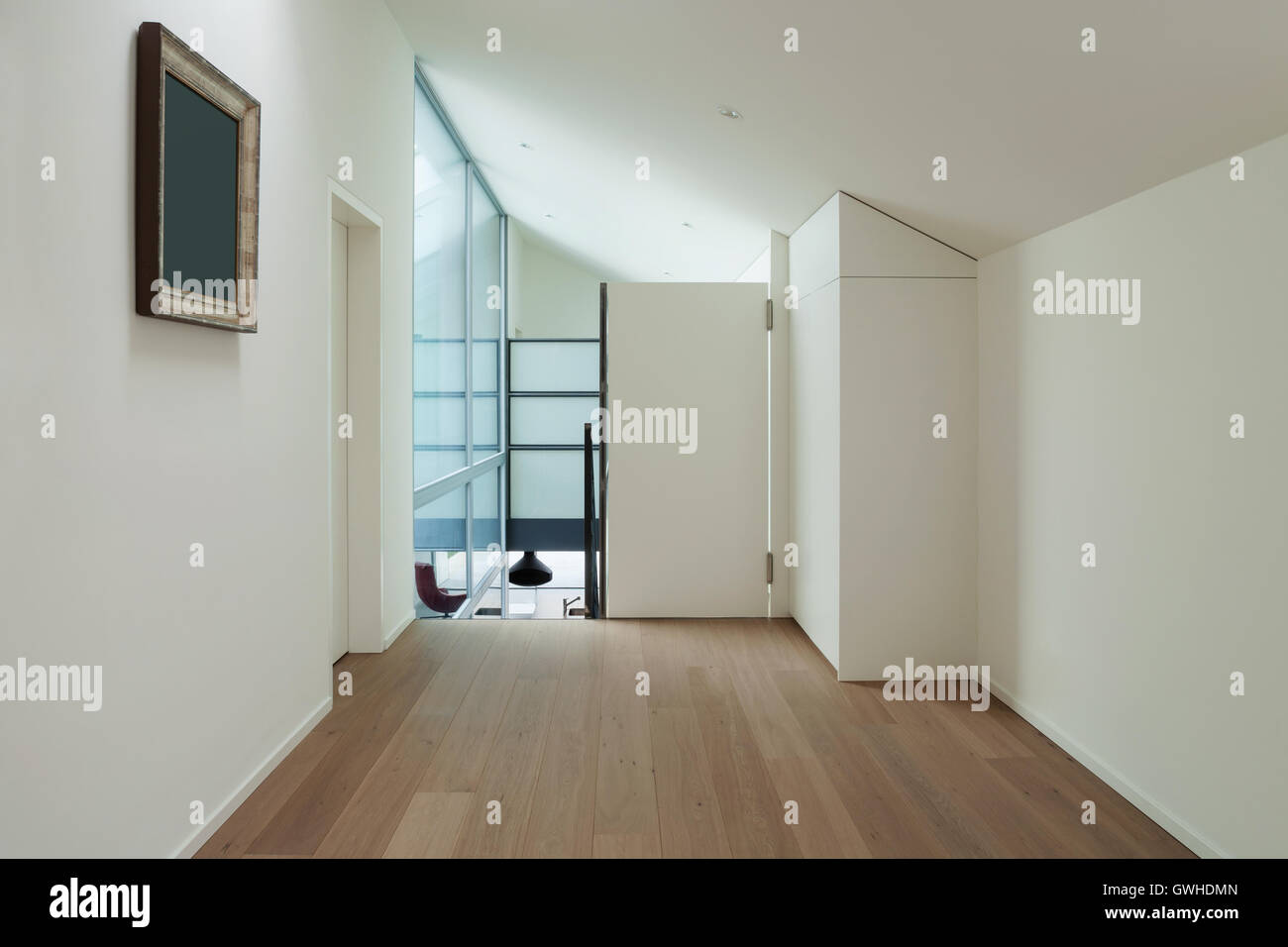 Interior of a modern loft, wide passage Stock Photo - Alamy