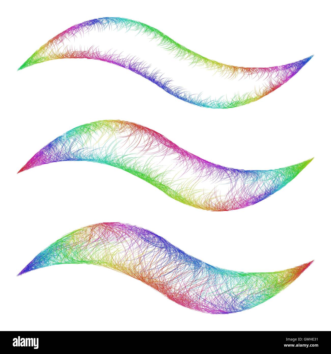 Sketch wave line graphic design element set Stock Vector Image & Art ...