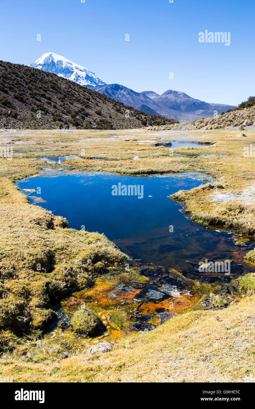Andean geysers. Junthuma geysers, formed by geothermal activity ...