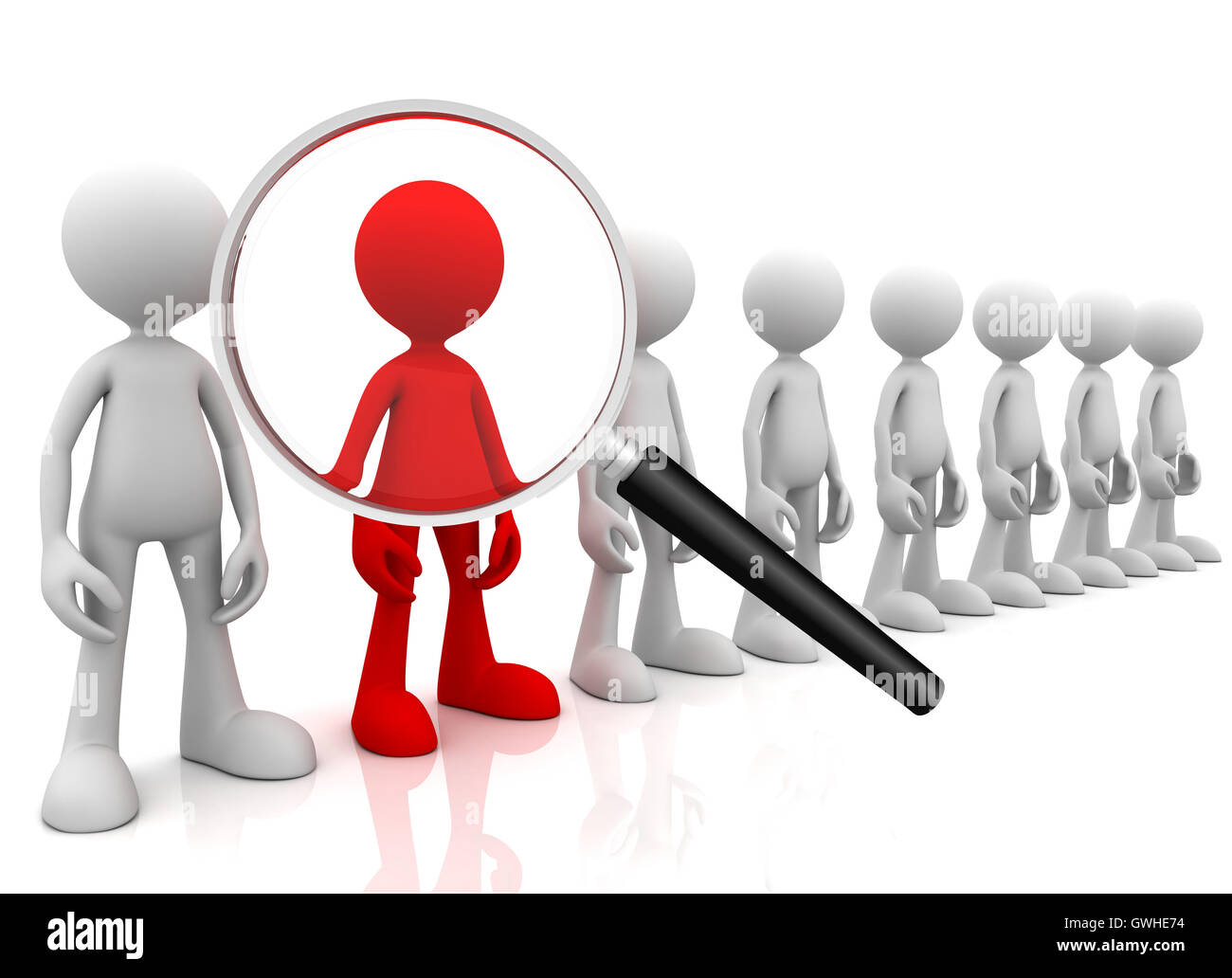 searching person concept 3d illustration Stock Photo - Alamy