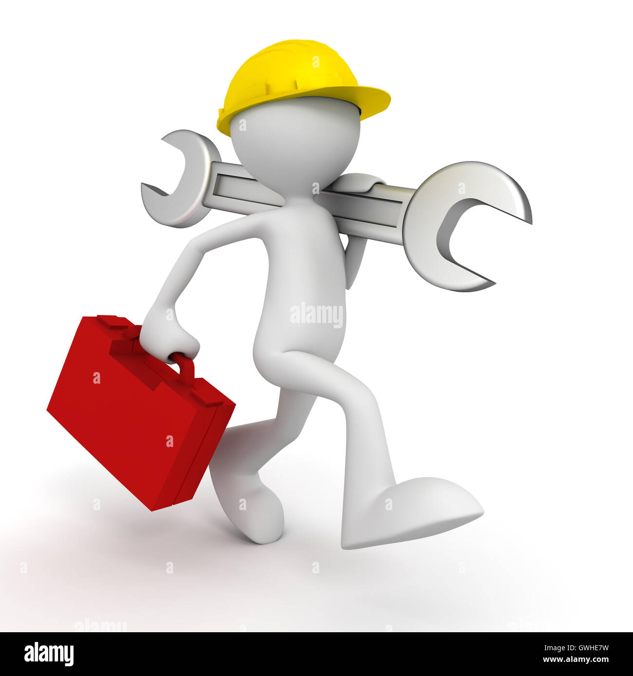 3d working people illustration handyman hi-res stock photography and ...