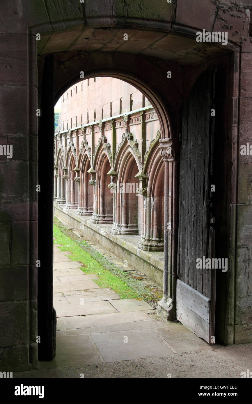 Ruins of Melrose Abbey, a Cistercian monastery in the Scottish Borders ...