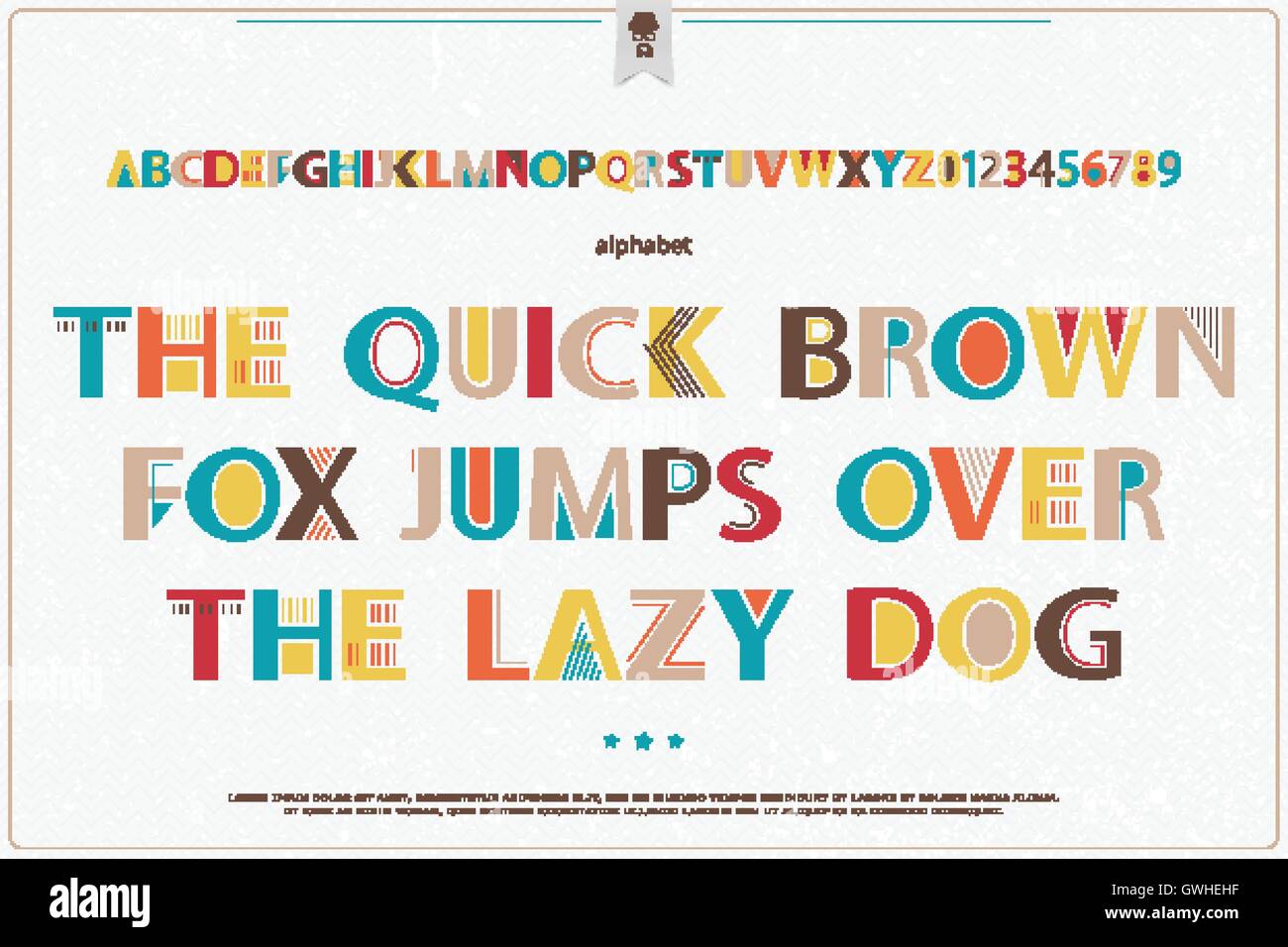 geometric style alphabet letters and numbers. vector font type design ...