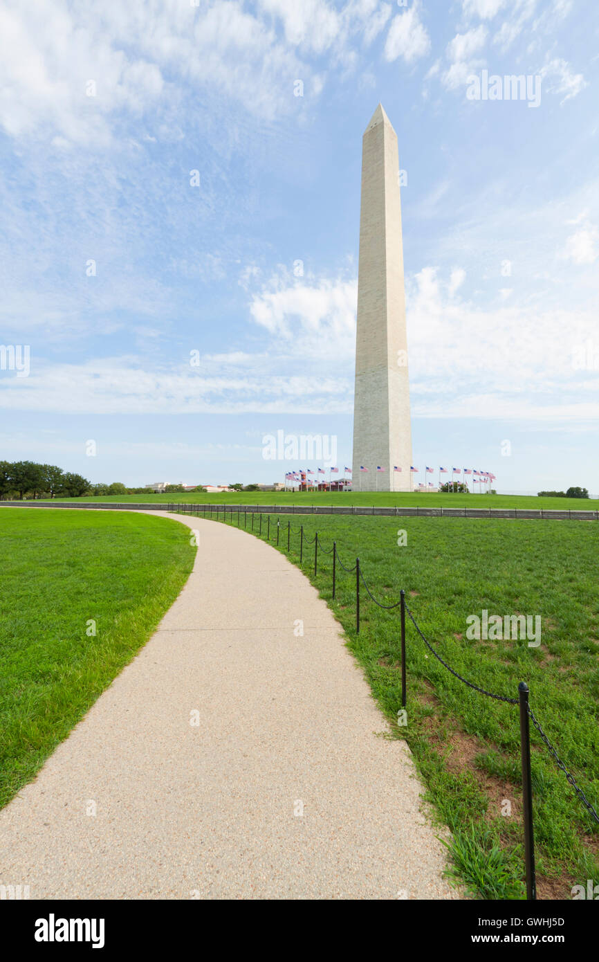 Washington Monument in the National Mall, Washington, DC Stock Photo ...