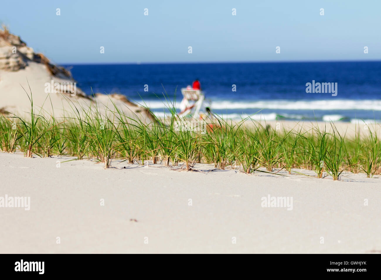 Lifeguards on-duty on a hot summer day at the beach Stock Photo - Alamy